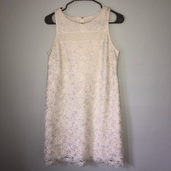 LOFT | Dresses | Loft White Lace Shift Dress | Poshmark